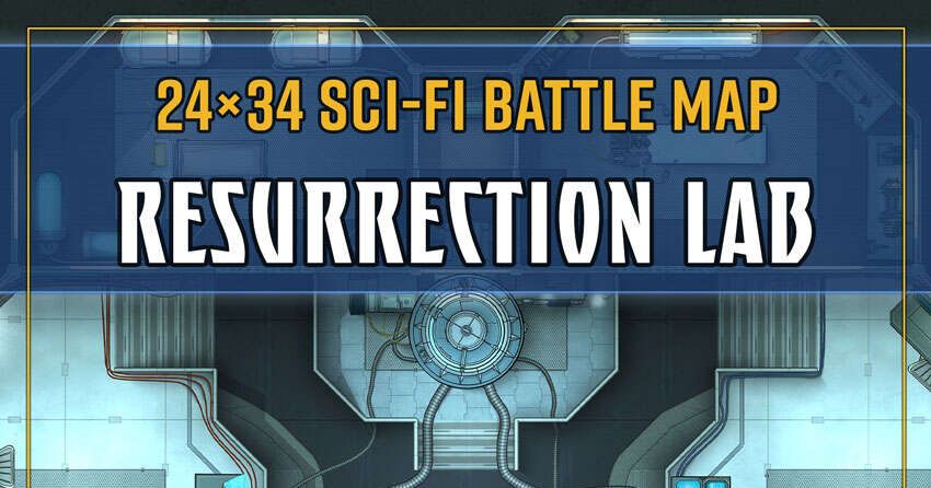 Sci-Fi Battle Map: Resurrection Lab | RPG Item | RPGGeek