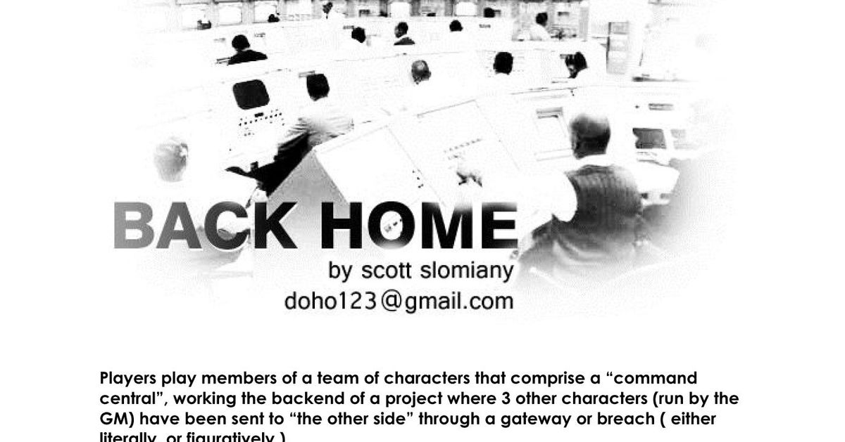 Back Home | RPG Item | RPGGeek