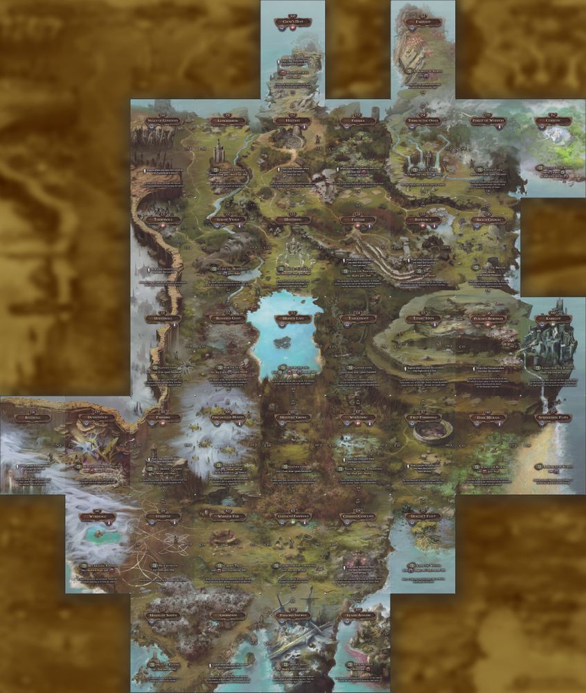 **Spoiler** Full TG Map | Tainted Grail: The Fall of Avalon