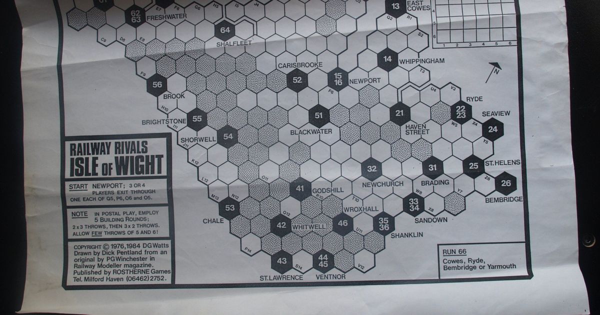 Railway Rivals Map IOW: Isle of Wight | Board Game | BoardGameGeek
