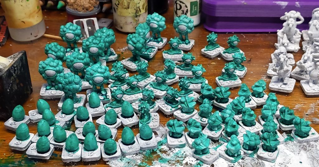 Printing and painting stuff | The Awful Green Things From Outer Space