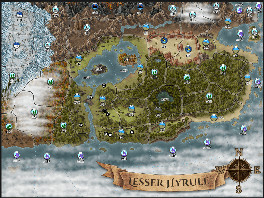 Zelda 1 Hyrule Map | Dungeon Universalis