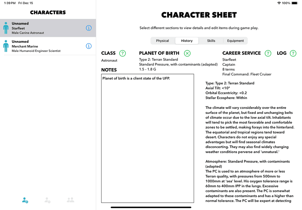 Space Opera Characters: App Development | BoardGameGeek