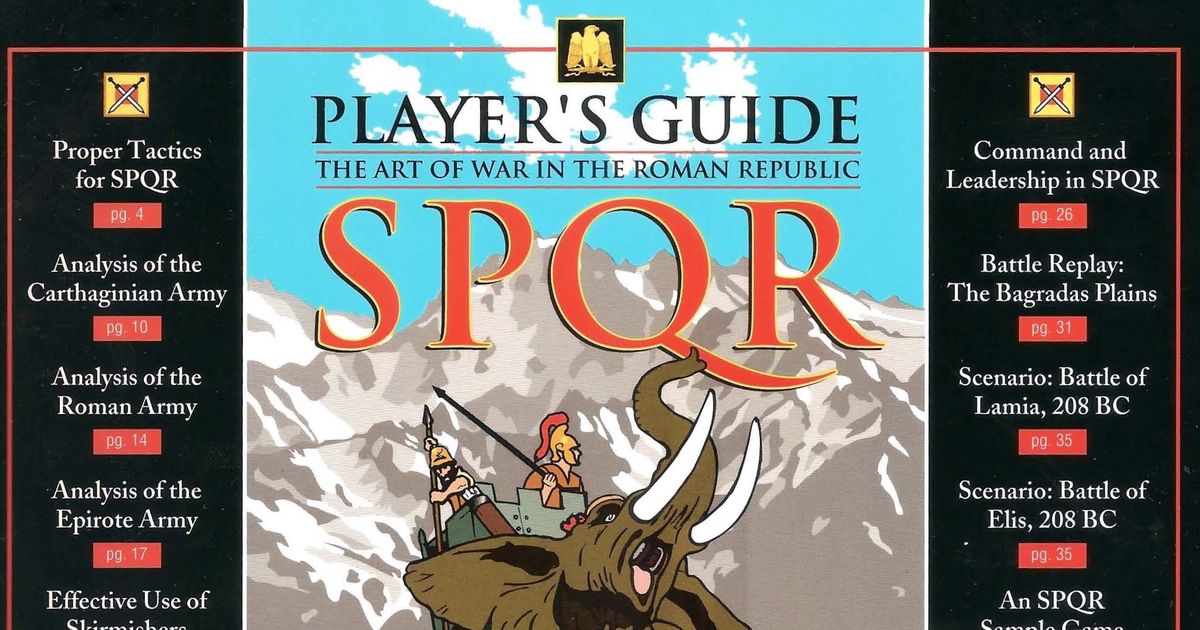 SPQR: Player's Guide | Board Game | BoardGameGeek
