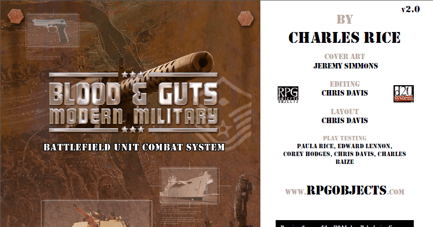 Blood & Guts 2.0: Battlefield Unit Combat System | RPG Item | RPGGeek