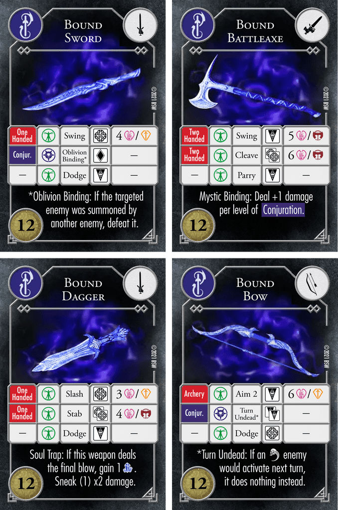 Bound Weapons Imagery / Card Blanks | The Elder Scrolls V: Skyrim – The ...