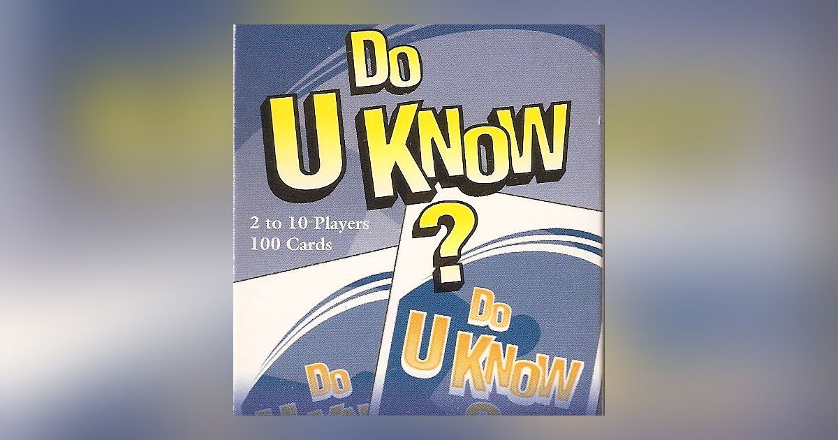 Do U Know? | Board Game | BoardGameGeek