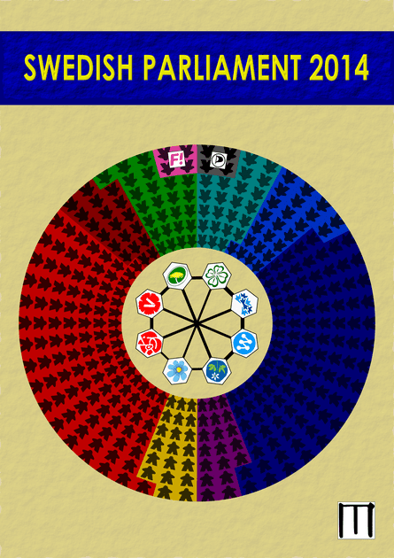 Political map | Swedish Parliament 2014
