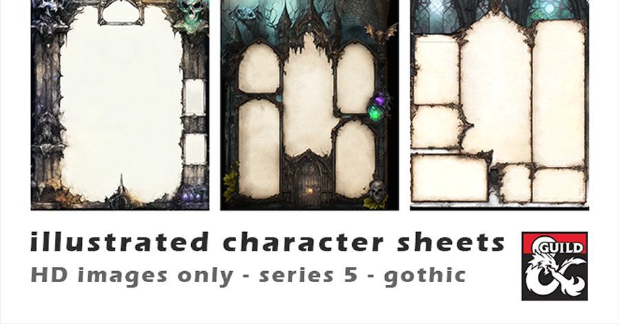 Illustrated Character Sheets Series 5: Gothic | RPG Item | RPGGeek