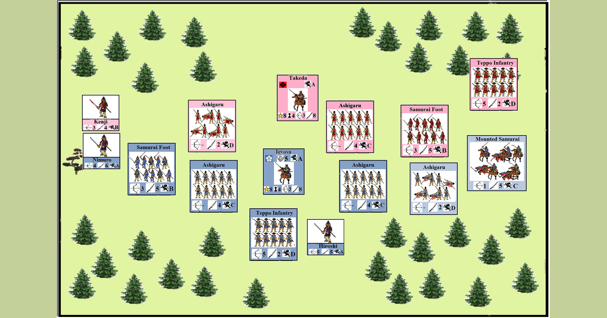 Sample of Game Counters in Samurai Conquest | Samurai Conquest: A ...