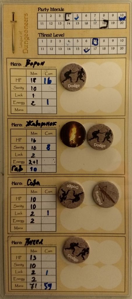 Slim Party Tracker | League of Dungeoneers