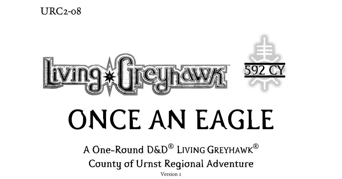 URC2-08: Once an Eagle | RPG Item | RPGGeek