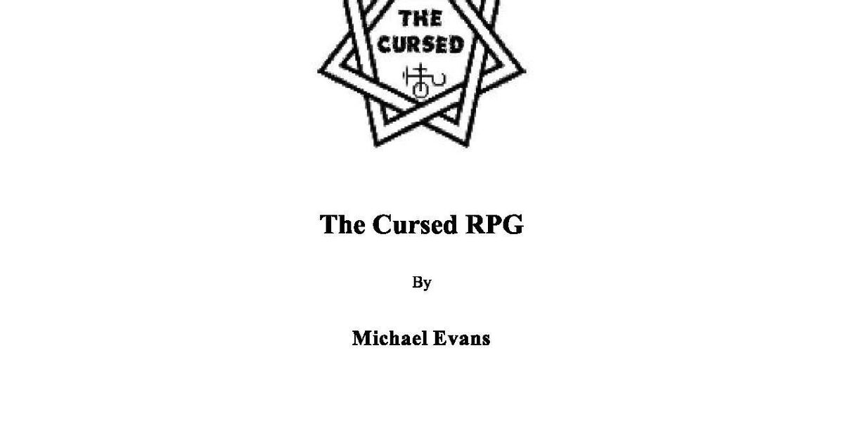 The Cursed RPG | RPG Item | RPGGeek