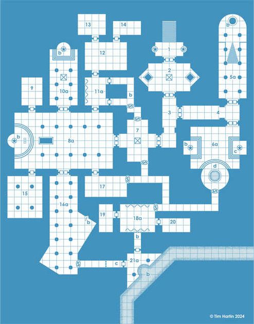 Old School Blue Map #128 | RPG Item | RPGGeek