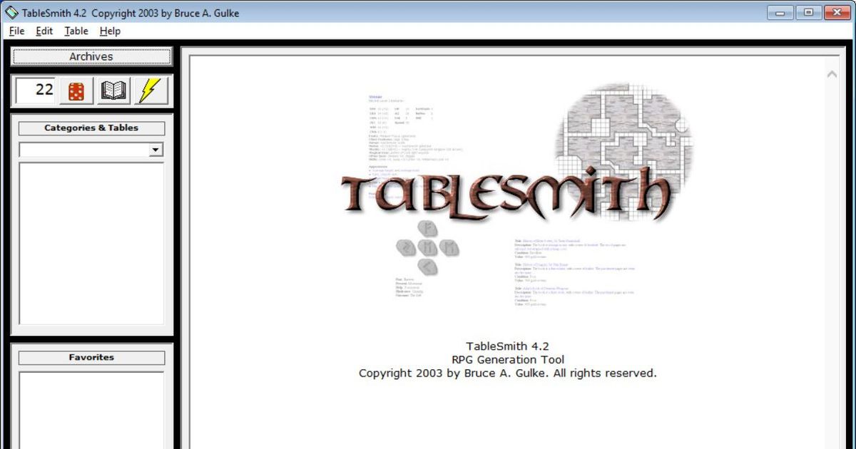 TableSmith | RPG Item | RPGGeek