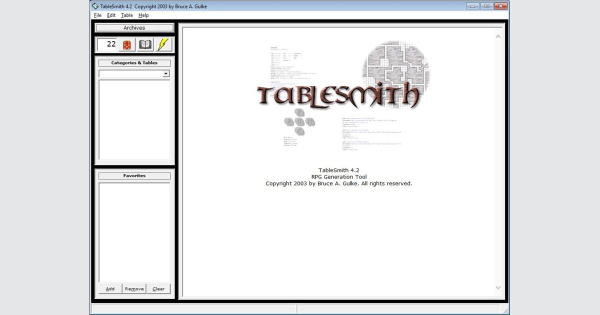 TableSmith | RPG Item | RPGGeek