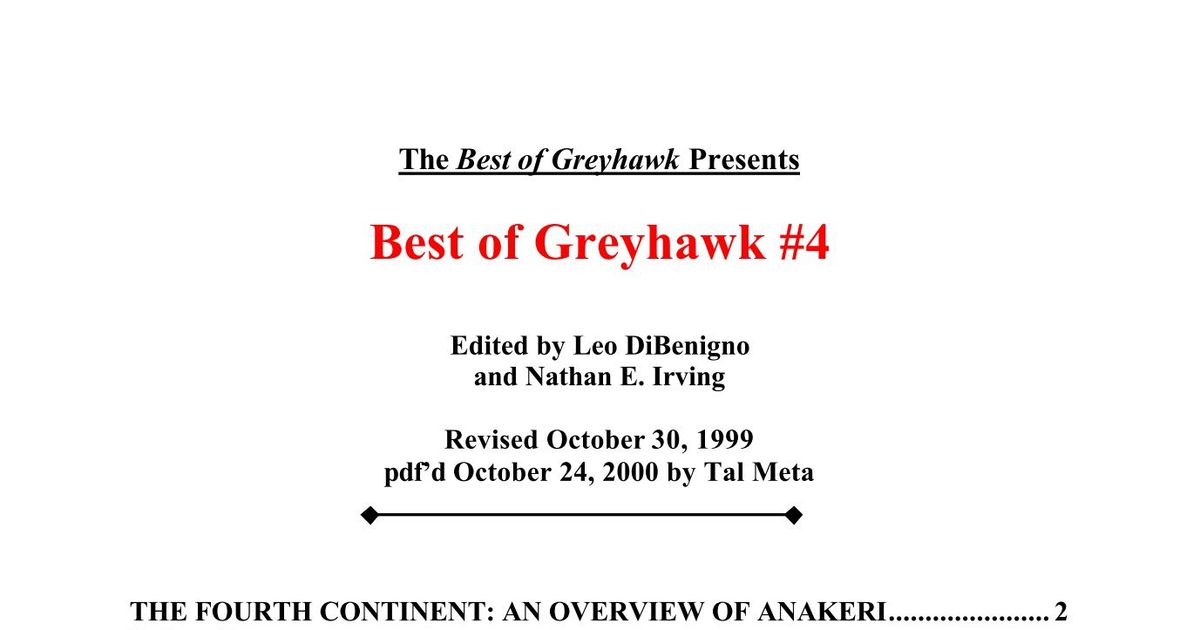 Best of Greyhawk #04 | RPG Item | RPGGeek