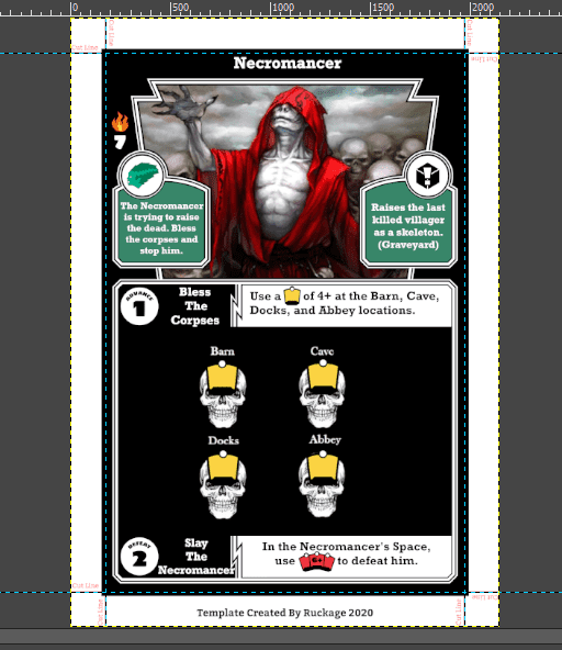 Horrified Monster Mat template 300dpi (includes required fonts ...