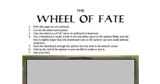 Wheel of Fate | RPG Item | RPGGeek