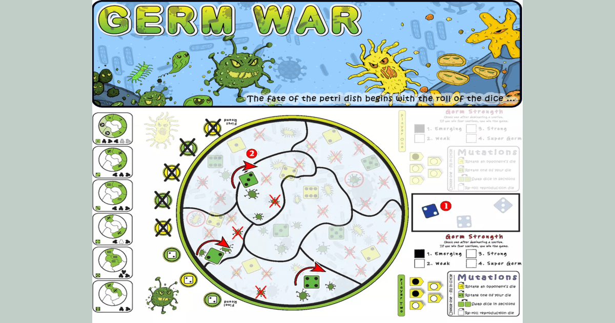 Print and Play: Germ War | Juegos Roll & Write | BoardGameGeek
