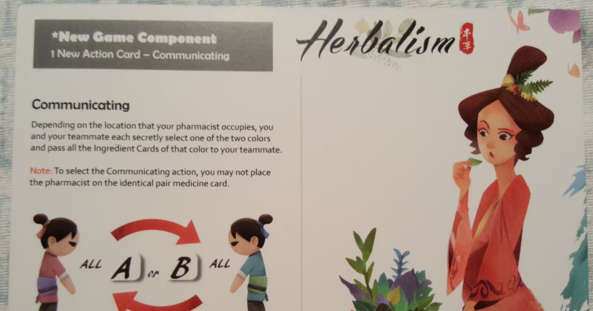 Herbalism: Communicating Action Card | Board Game | BoardGameGeek
