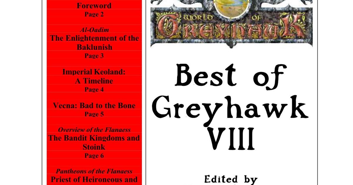 Best of Greyhawk #08 | RPG Item | RPGGeek