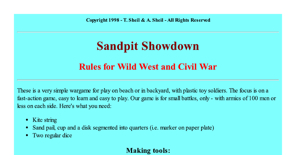Sandpit Showdown | Board Game | BoardGameGeek