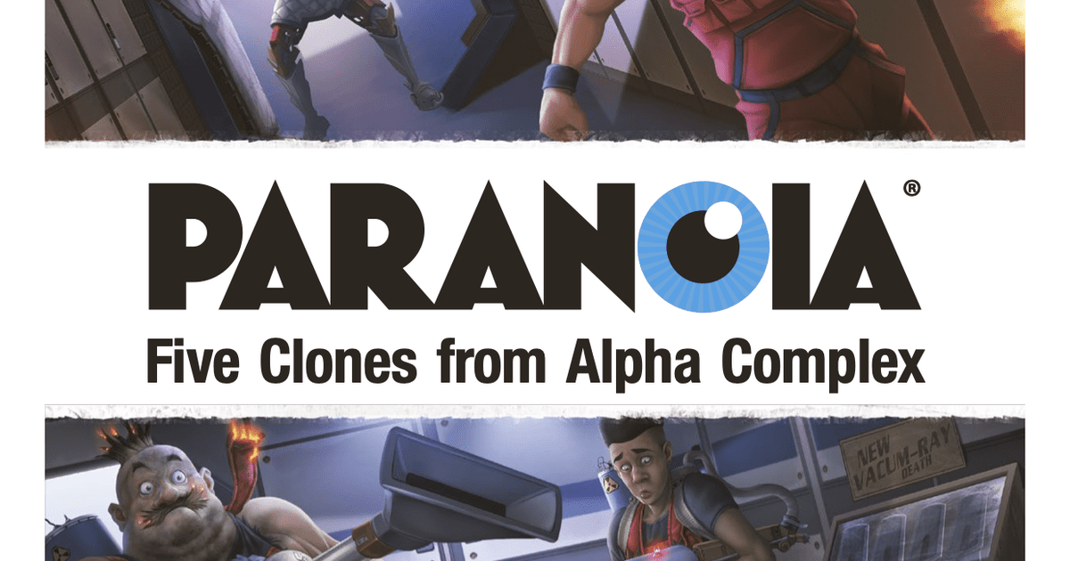 Paranoia: Five Clones from Alpha Complex | Board Game | BoardGameGeek