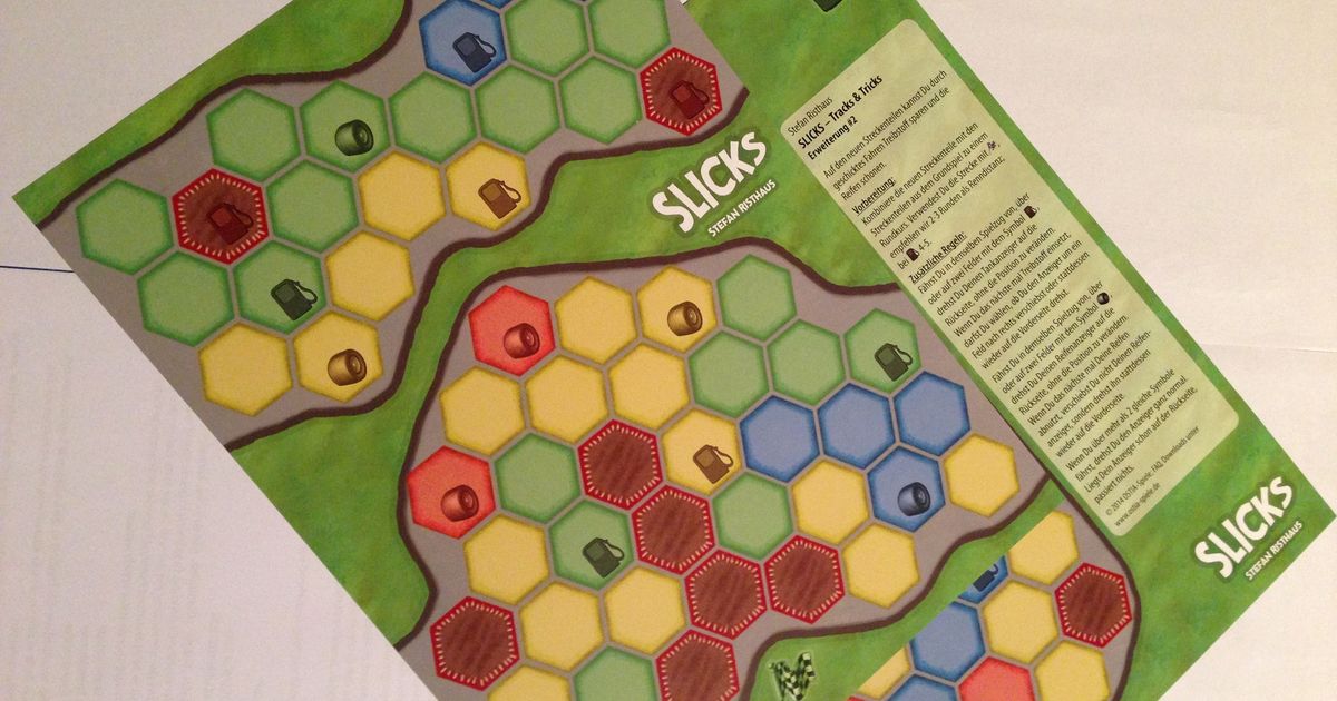 Slicks: Tracks & Tricks – Expansion #2 | Board Game | BoardGameGeek