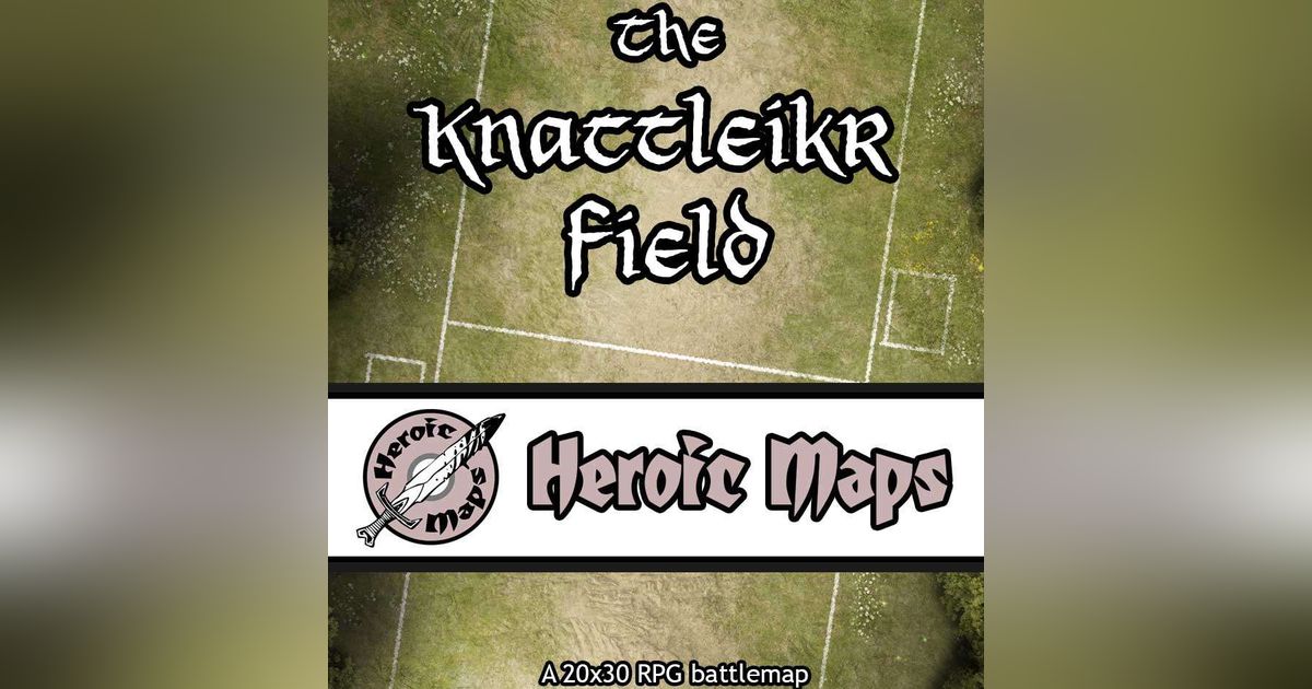 Heroic Maps Thrones & Bones Battlemap: The Knattleikr Field | RPG Item ...
