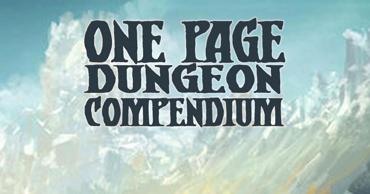 One Page Dungeon Compendium: 2019 Edition | RPG Item | RPGGeek