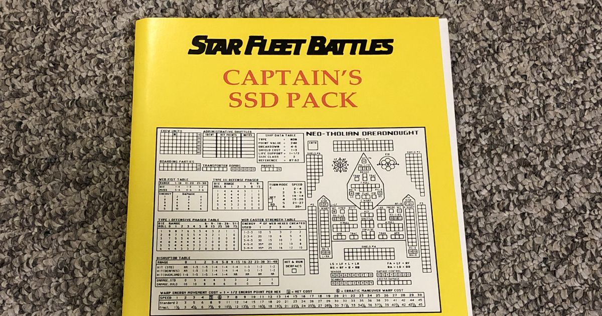 Star Fleet Battles: Captain's SSD Pack | Board Game | BoardGameGeek