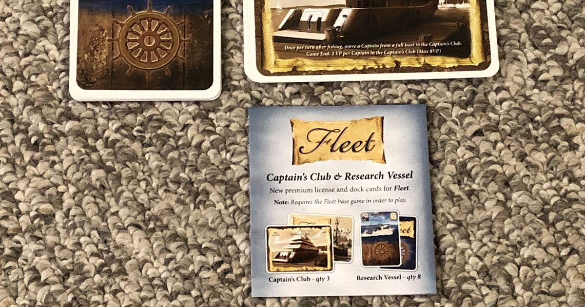 Fleet: Captain's Club & Research Vessel | Board Game | BoardGameGeek