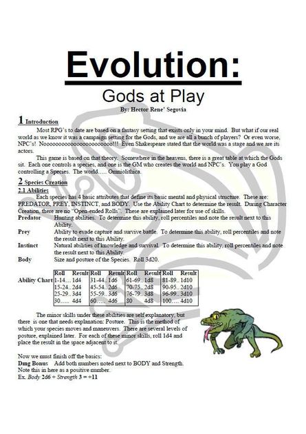 Evolution: Gods at Play | RPG Item | RPGGeek