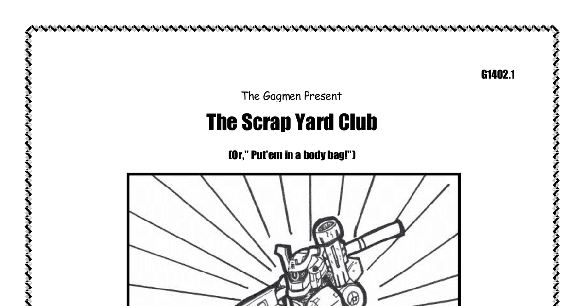 The Scrap Yard Club | RPG Item | RPGGeek