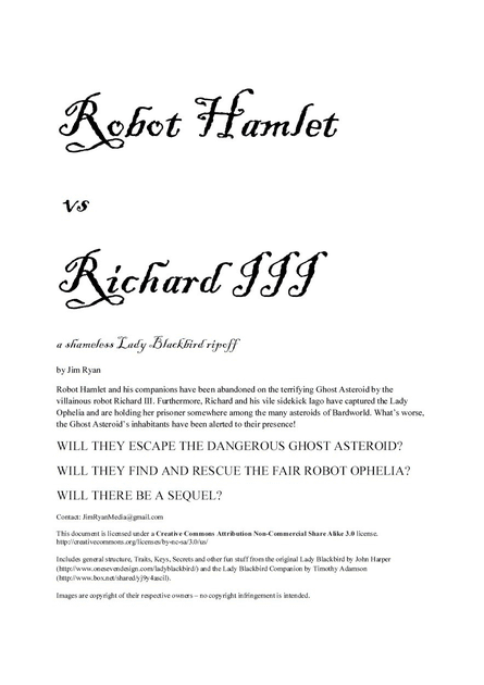 Robot Hamlet vs Richard III | RPG Item | RPGGeek