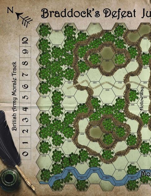 Braddock's Defeat Solitaire Rules Card | Braddock's Defeat: The Battle ...