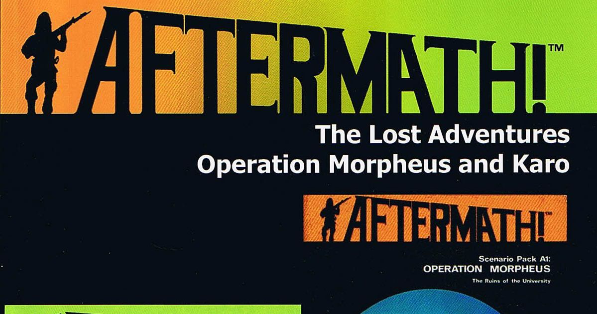 Aftermath! The Lost Adventures: Operation Morpheus and Karo | RPG Item ...