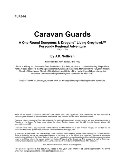 FUR8-02: Caravan Guards | RPG Item | RPGGeek