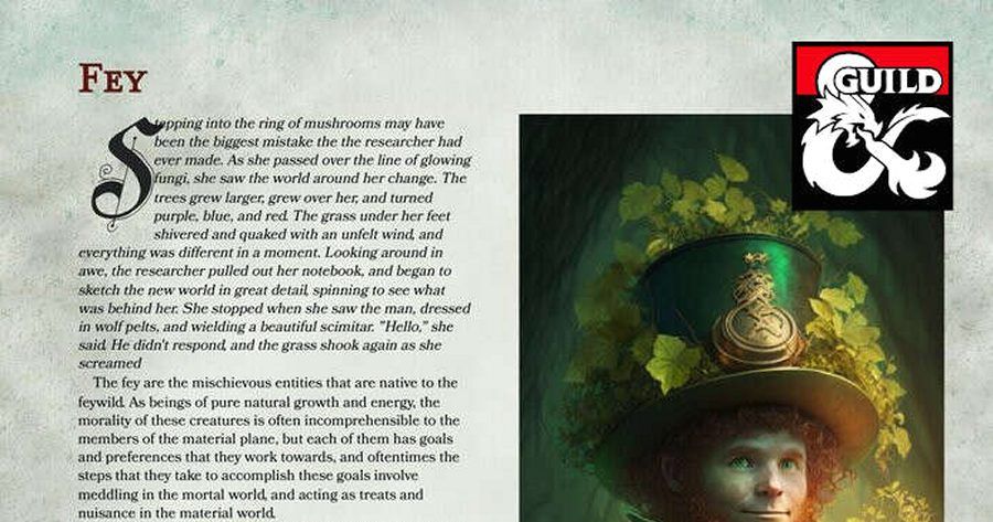 The Fey: A Homebrew Race/Class for Monster PCs | RPG Item | RPGGeek