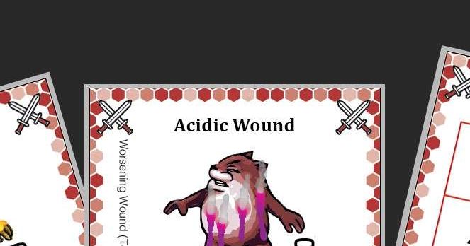 Wound Cards for Michtim RPG | RPG Item | BoardGameGeek