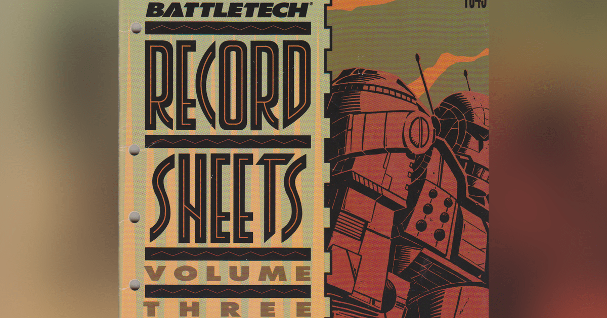 BattleTech Record Sheets Volume Three: Heavy 'Mechs | Board Game ...