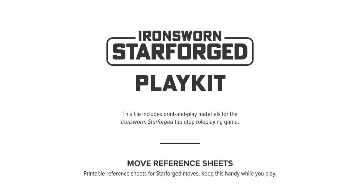 Ironsworn: Starforged Playkit | RPG Item | RPGGeek