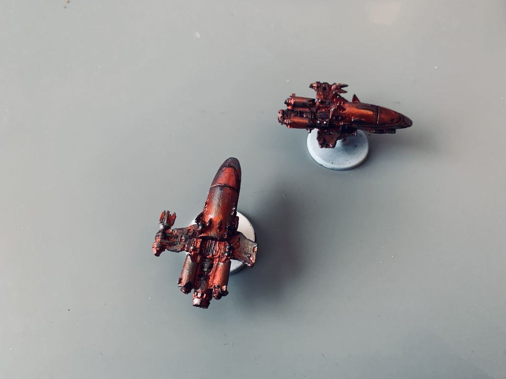 Painted Reaver ships miniatures, first try | Firefly: The Game