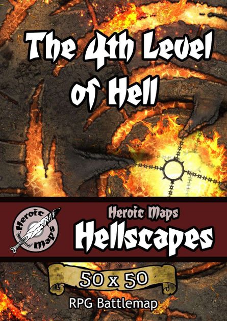 Heroic Maps Hellscapes: The 4th Level of Hell | RPG Item | RPGGeek