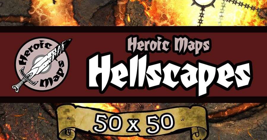 Heroic Maps Hellscapes: The 4th Level of Hell | RPG Item | RPGGeek