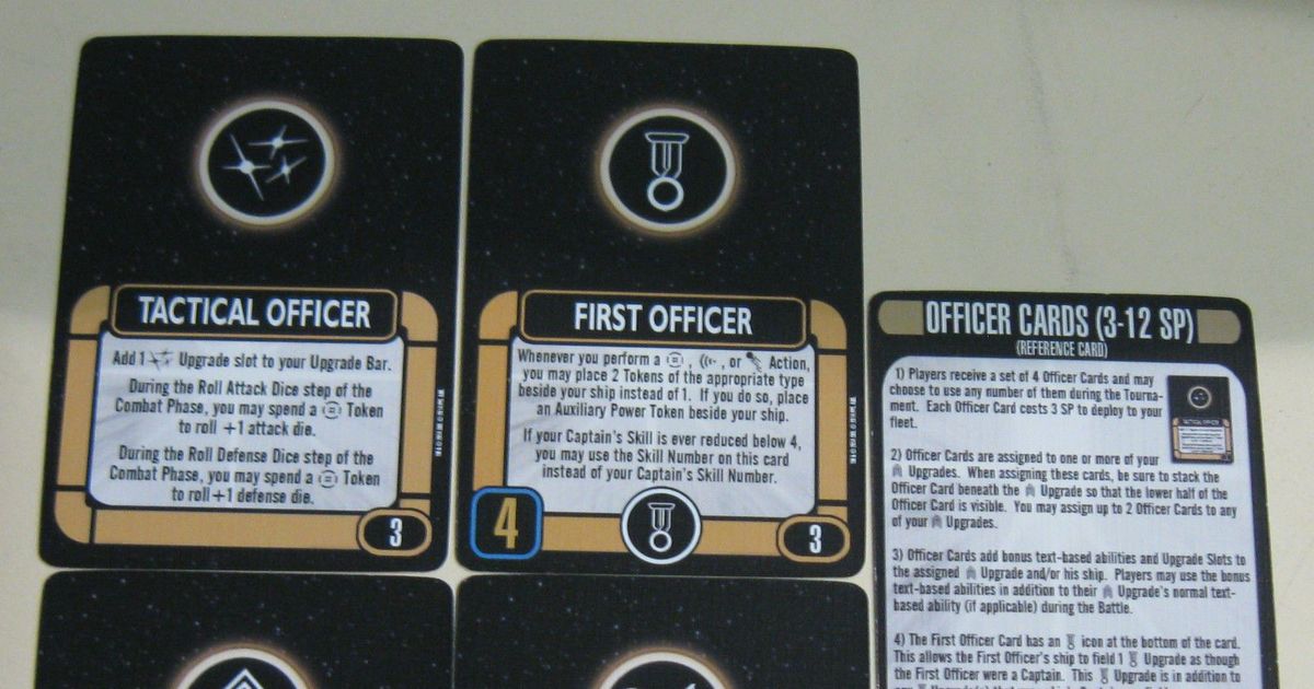Star Trek: Attack Wing – Officer Cards Resource | Board Game ...