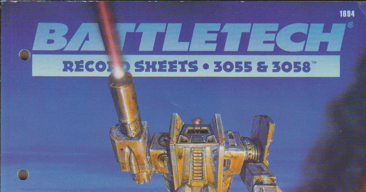 BattleTech Record Sheets: 3055 & 3058 | Board Game | BoardGameGeek