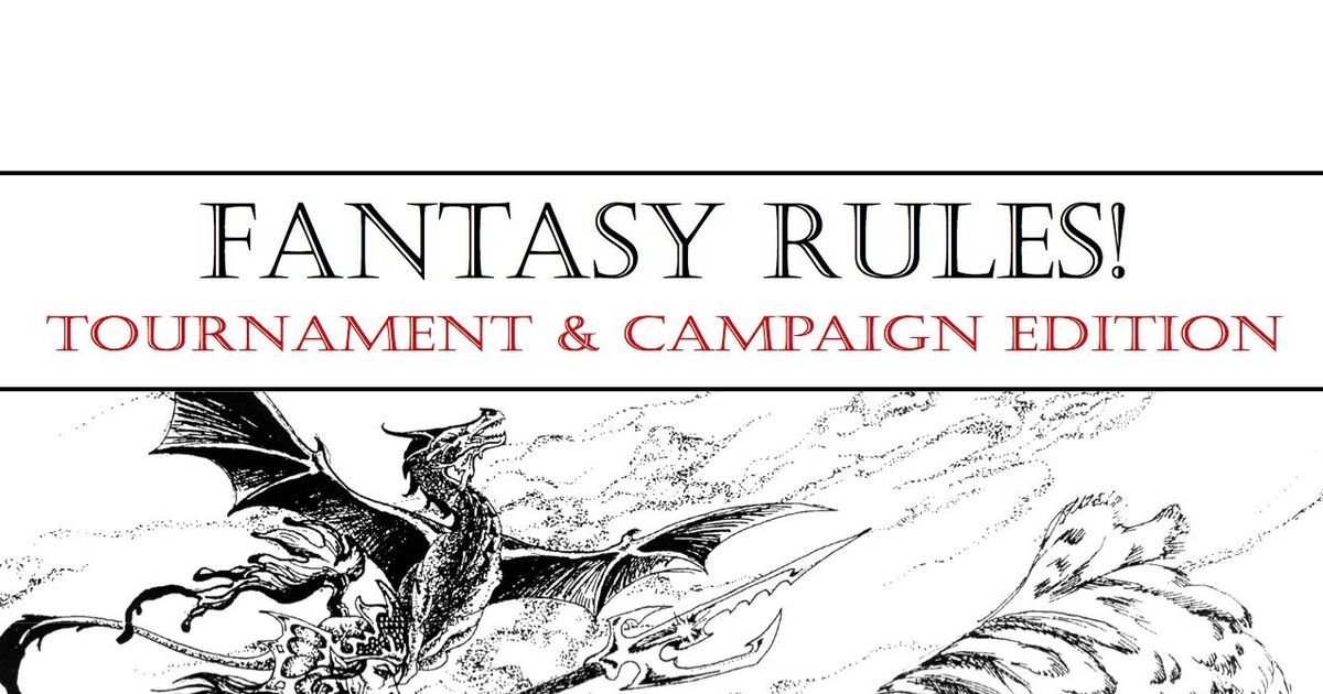 Fantasy Rules! Tournament & Campaign Edition (TCE) | Board Game ...
