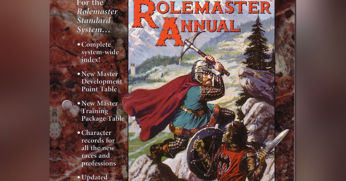 Rolemaster Annual 1996 (RMSS, 3rd Edition) | RPG Item | RPGGeek